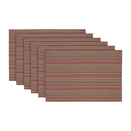 Click here for Design Imports Tango Red Stripe 6-pc. Placemats  O... prices