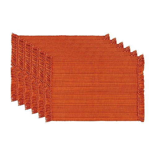 Click here for Design Imports Variegated Burnt Orange Fringe 6-pc... prices