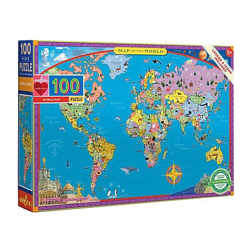 Click here for Eeboo World Map 100 Piece 100-pc. Puzzle  One Size prices