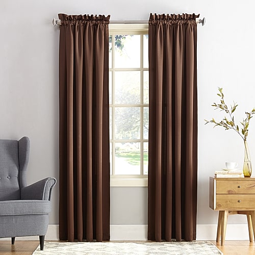 Click here for Grant Room Darkening Rod Pocket Curtain Panel - Ch... prices
