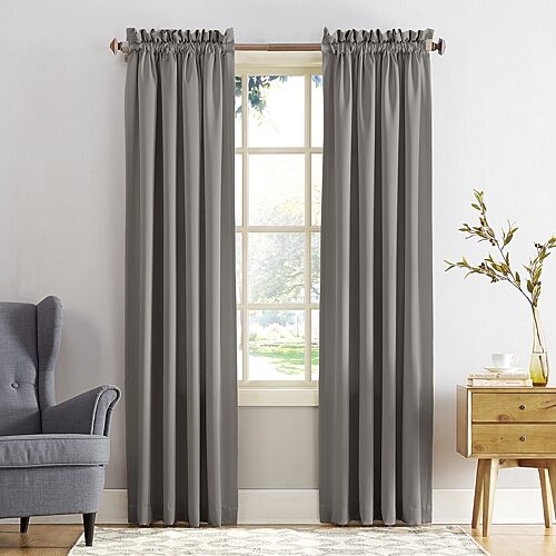Click here for Grant Room Darkening Rod Pocket Curtain Panel - Gr... prices