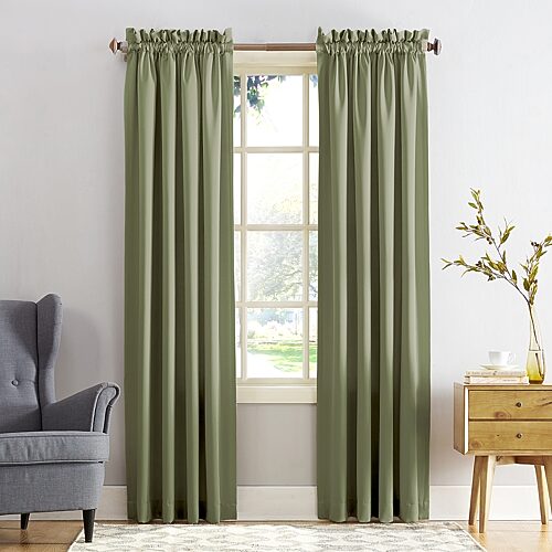 Click here for Grant Room Darkening Rod Pocket Curtain Panel - Sa... prices