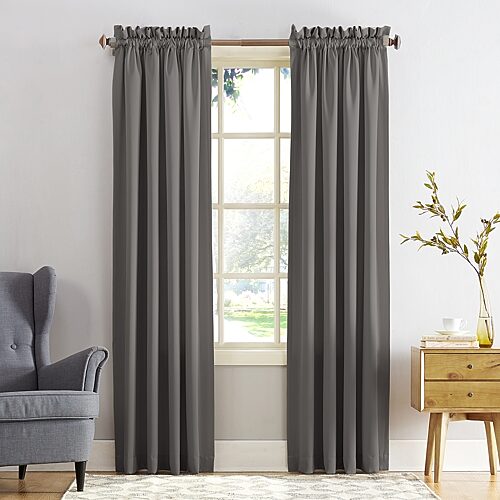 Click here for Grant Room Darkening Rod Pocket Curtain Panel - St... prices