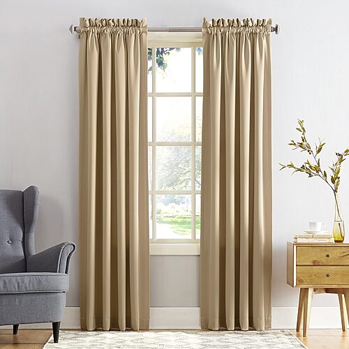 Click here for Grant Room Darkening Rod Pocket Curtain Panel - Ta... prices