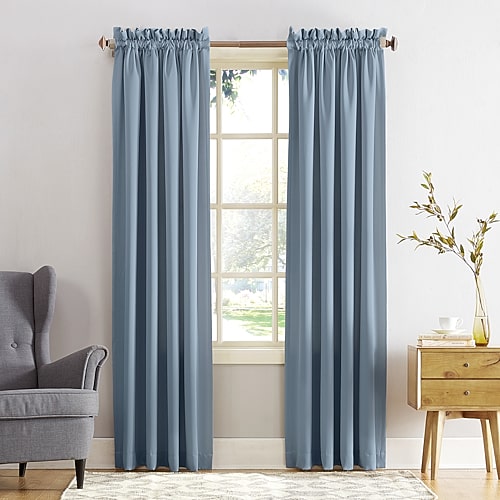 Click here for Grant Room Darkening Rod Pocket Curtain Panel - Vi... prices