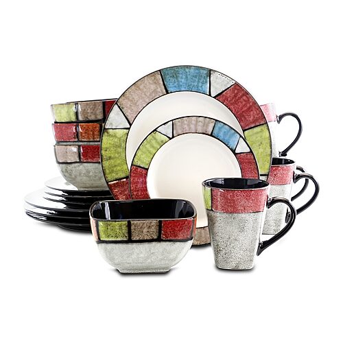 Click here for Elama Country Cottage 16-pc. Stoneware Dinnerware... prices