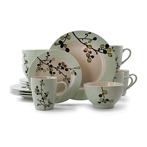 Click here for Elama Retro Bloom 16 Pc. Dinnerware Set  Service f... prices