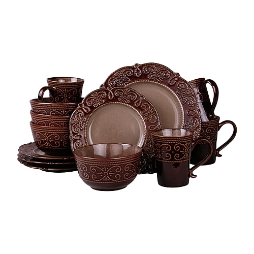 Click here for Elama Salia 16-pc. Stoneware Dinnerware Set  One S... prices