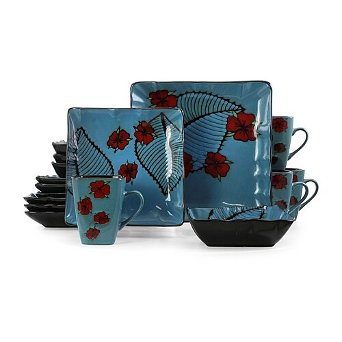 Click here for Elama Aloha Tide 16 Pc. Dinnerware Set  Service fo... prices