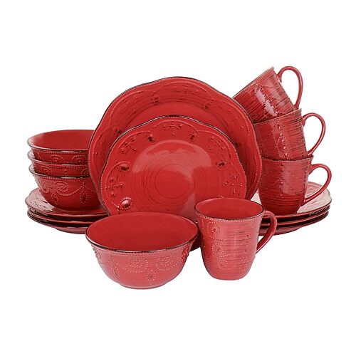 Click here for Elama Rustic 16-pc. Stoneware Dinnerware Set  One... prices