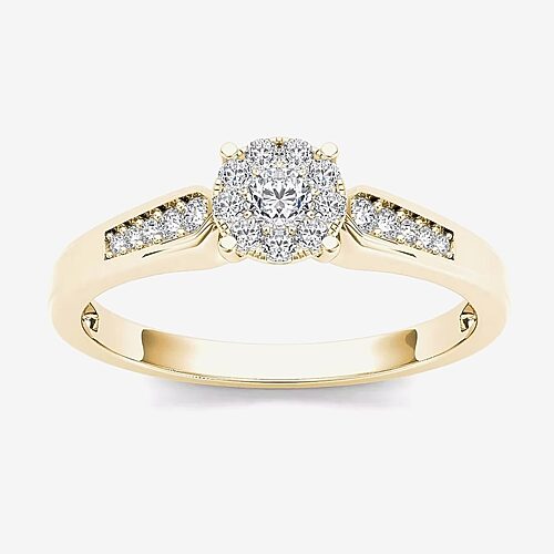 Click here for 1/4 CT.T.W. Natural Diamond 10K Yellow Gold Engage... prices