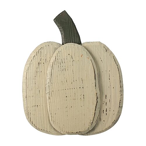 Click here for Northlight 10.5 Small White Wooden Fall Pumpkin Wi... prices