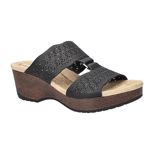 Easy Street Womens Rin Slip-Resistant Sandals - Black