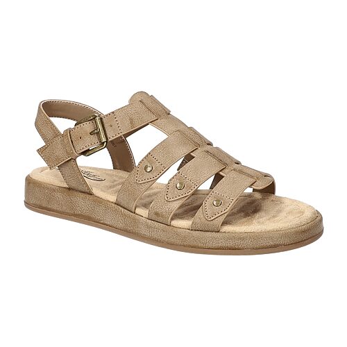 Easy Street Womens Chirp Gladiator Buckle Sandals - Taupe