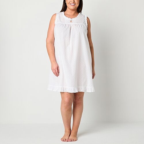 Click here for Adonna Womens Plus Sleeveless Keyhole Neck Nightgo... prices