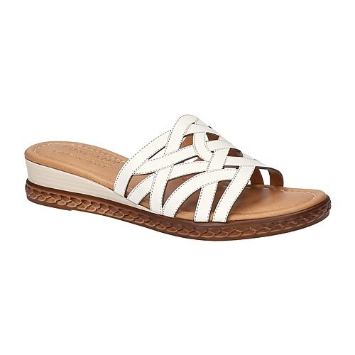 Click here for Easy Street Womens Edda Wedge Sandals  12 Wide  Wh... prices