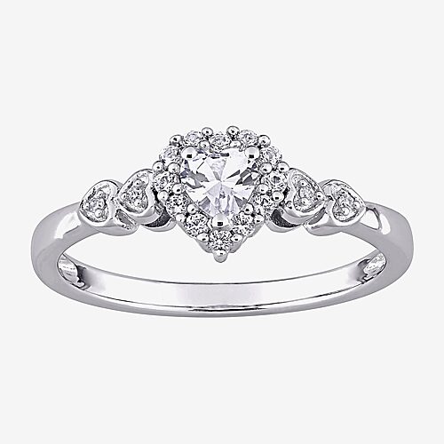Click here for Womens Diamond Accent Lab Created White Sapphire S... prices