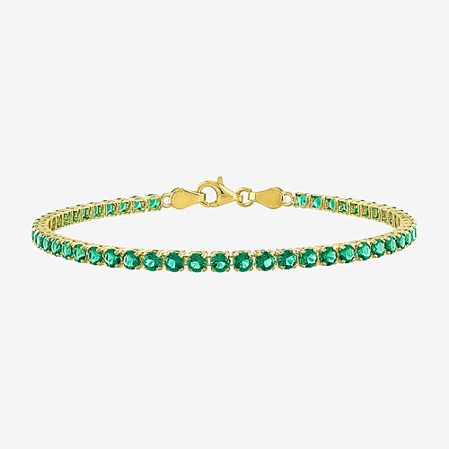 Click here for Gemstone Sterling Silver 7.25 Inch Tennis Bracelet... prices