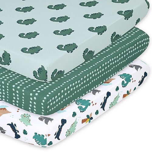 Click here for The Peanutshell Green Dino 3-pc. Playard Sheet  On... prices