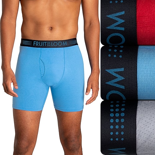 Click here for Fruit of the Loom Breathable Stretch Mens 3 Pack B... prices