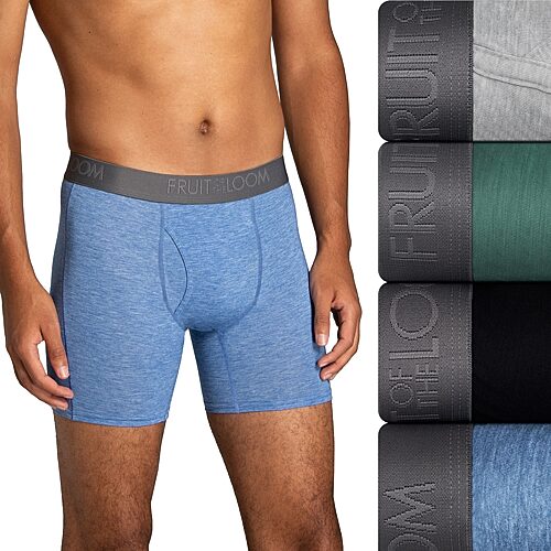 Click here for Fruit of the Loom 360 Stretch Coolsoft Mens 4 Pack... prices