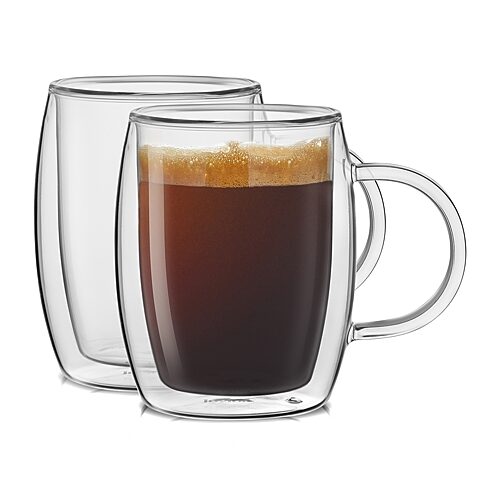 Click here for JoyJolt Aroma Double Wall Glass Coffee Mugs  Set o... prices