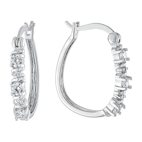 Click here for Sparkle Allure Womens Cubic Zirconia 23mm Hoop Ear... prices