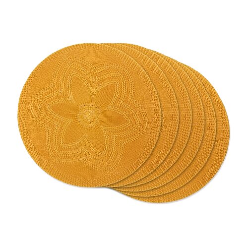 Click here for Design Imports Floral Woven Round Placemat  Set of... prices