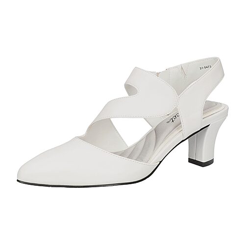 Easy Street Womens Venue Asymmetrical Pumps - White