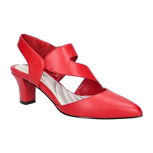 Easy Street Womens Venue Asymmetrical Pumps - Red