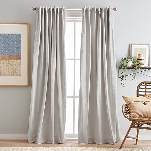 Peri Home Sanctuary 84 x 50 Back Tab Lined Window Panel  Pair
