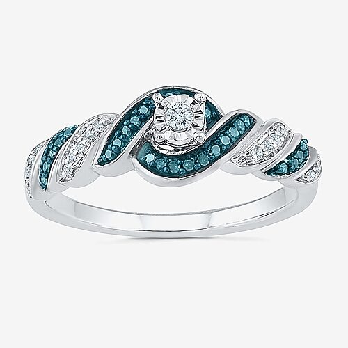 Click here for Promise My Love Womens 1/6 CT. T.W. Natural Blue D... prices