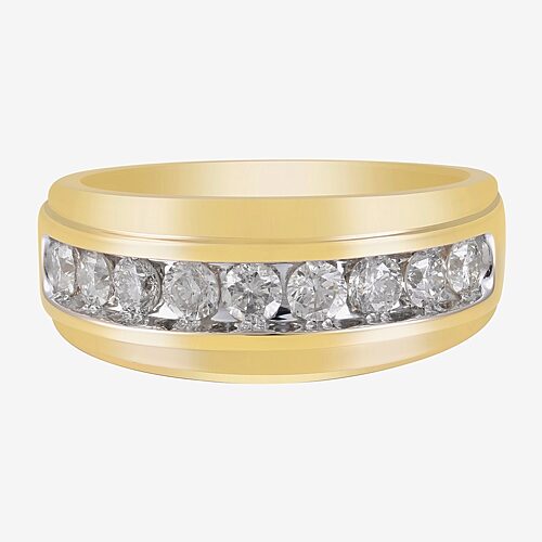 Click here for 9M 1 CT.T.W. Natural Diamond Wedding Band in 10K G... prices
