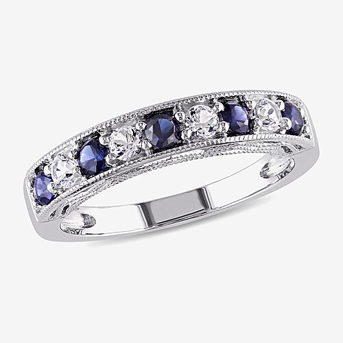 Click here for Womens 2MM Lab Created Blue Sapphire Sterling Silv... prices