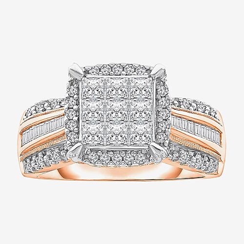 Click here for 1 CT.T.W. Natural Diamond Princess-Cut Multi-Top R... prices