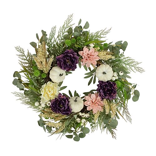 Click here for Northlight 24in Peony And Pumpkin Artificial Fall... prices