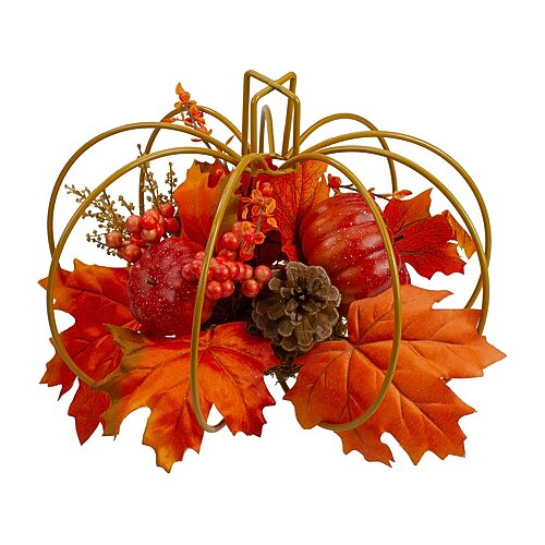 Click here for Northlight 12in Autumn Harvest Maple Leaf And Berr... prices