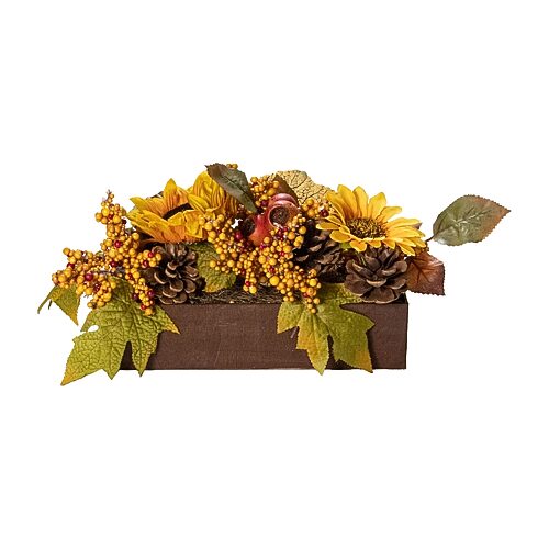 Click here for Northlight 10in Yellow And Brown Sunflowers Leaves... prices