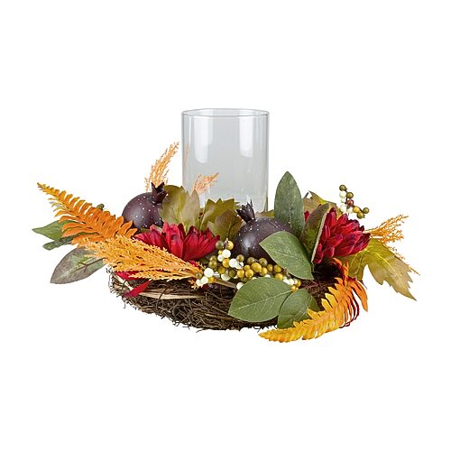 Click here for Northlight 22in Mums With Pomegranate Fall Centerp... prices