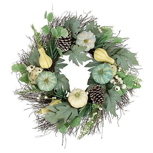 Click here for Northlight 22in Green And White Pumpkins With Berr... prices