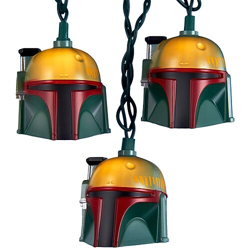 Kurt Adler Star Wars Boba Fett Helmet Light Set  One Size  Multiple Colors