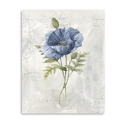 Click here for Lumaprints Blue Linen Poppy Canvas Art  One Size... prices