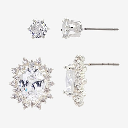 Click here for Sparkle Allure Cubic Zirconia 12.6mm Stud Earrings... prices