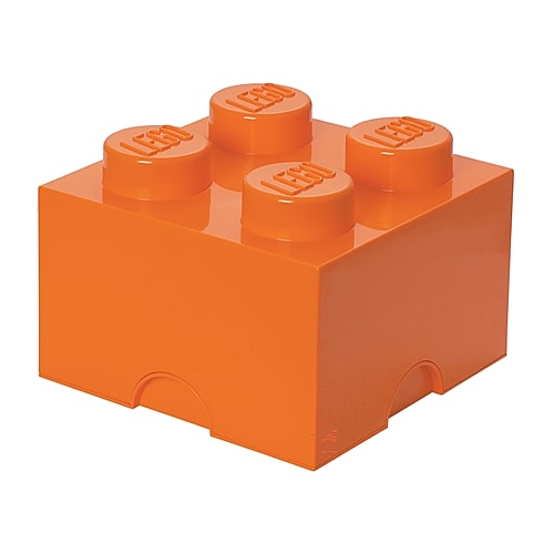Click here for LEGO Storage Brick 4 Bright Orange Toy Box  One Si... prices