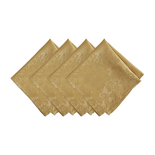 Click here for Elrene Poinsettia Elegance Jacquard Holiday Napkin... prices
