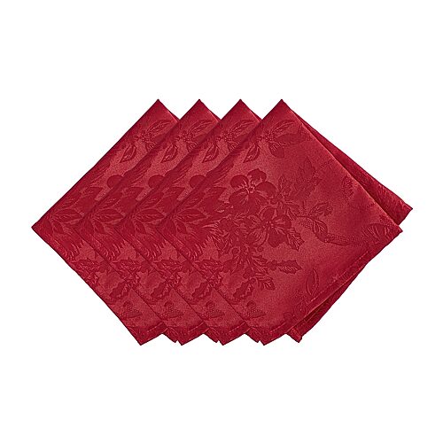 Click here for Elrene Poinsettia Elegance Jacquard Holiday Napkin... prices