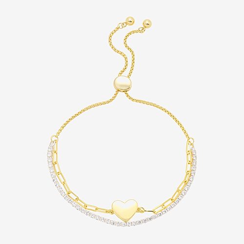 Click here for Gratitude & Grace Womens Cubic Zirconia Heart Bolo... prices