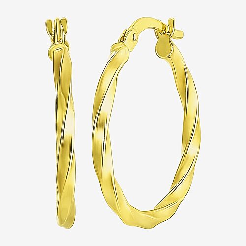 Click here for Made in Italy Womens 14K Gold 18mm Round Hoop Earr... prices