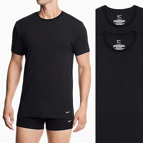 Click here for Nike All Day Cotton Stretch Mens 2 Pack Short Slee... prices