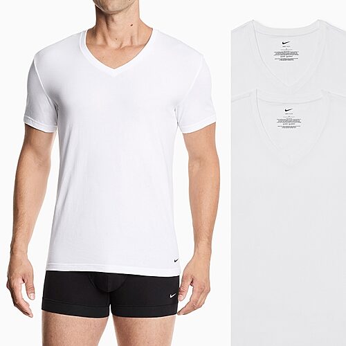 Click here for Nike All Day Cotton Stretch Mens 2 Pack Short Slee... prices